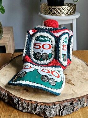 labatt 50 | Accessories | Rare Vintage Labatt 5 Beer Can Crochet Hat ...